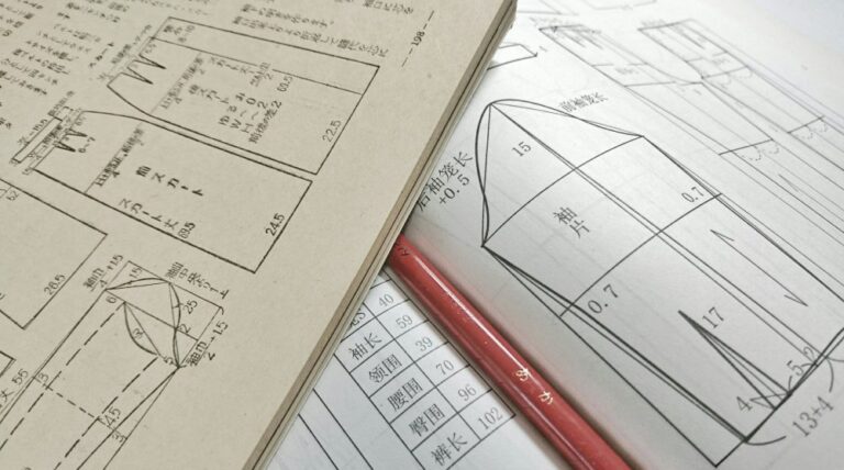 製図の用語：囲み製図・型紙（裁断図）・原型 | ミシンの世紀